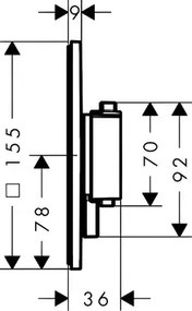 Hansgrohe Termostatická baterie pod omítku chrom / Baterie / pro 2 spo