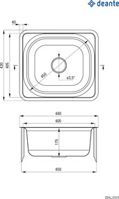 Deante Dřez Doppio nerez - ZEN 0103
