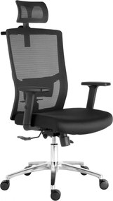 Kancelářská ergonomická židle ERGODO AVILA — černá, nosnost 150 kg