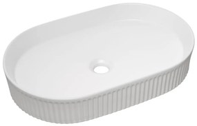 COMAD BEYOND 3 WHITE ( E-6531 ) - Umyvadlo na desku BEYOND 56x36 cm lesklá bílá BEYOND 3 WHITE ( E-6531 )