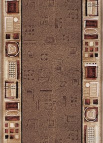 Associated Weavers, Protiskluzový běhoun na míru Jena 44, šíře 120 cm, hnědá, chodba / předsíň