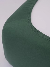 MK Lůžkoviny Jersey prostěradlo Classic 90 × 200 cm - tmavě zelené
