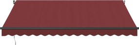Ručně zatahovací markýza s LED světly burgundská 400 x 350 cm 3214999
