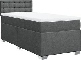 Box spring postel s matrací tmavě šedá 90x190 cm textil 3288058