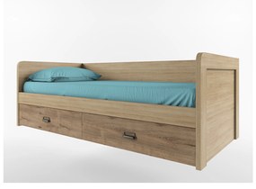 Jednolůžková postel 90 cm Danica (madura + dub wellington) (s roštem). 1052858
