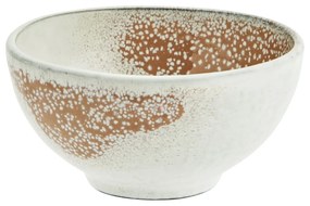 MADAM STOLTZ Keramická miska White/Orange 250 ml, krémová barva, keramika
