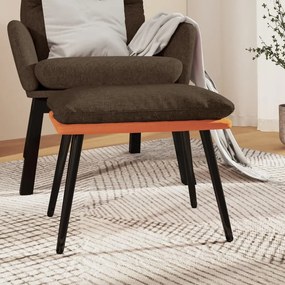 vidaXL Podnožka hnědooranžová 45x29,5x35 cm textil a umělá kůže