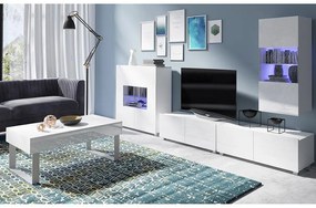 CALABRINI b | TV stolek | 100 cm | bílá lesk | lze i zavěsit