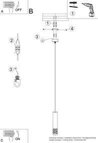 Závěsné svítidlo Liro, 1x bílé kovové stínítko