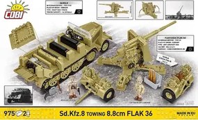 COBI 3143 Sd.Kfz.8 s Flak 36 8,8 cm / Stavebnice / 975 kostek / 2 figu