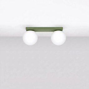 Sollux Lighting Stropní svítidlo YOLI 2 olivově zelené