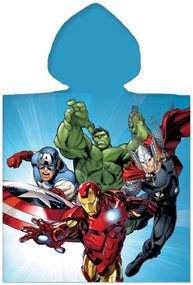 Dětské / chlapecké pončo - plážová osuška s kapucí Avengers - MARVEL - 100% bavlna - 50 x 110 cm