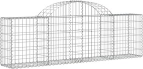 Klenutý gabionový koš 200 x 30 x 60/80 cm pozinkované železo 153483