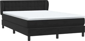 Box spring postel s matrací černá 160x210 cm samet 3317867