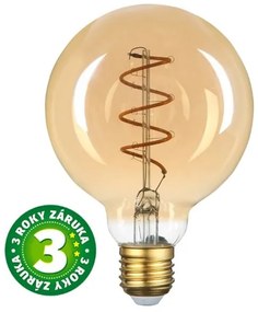 Prémiová designová retro LED žárovka E27 4,5W 400lm EXTRA TEPLÁ G80 ekv. 35W 3 roky