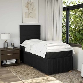 Box spring postel s matrací černá 80 x 200 cm textil 3294185