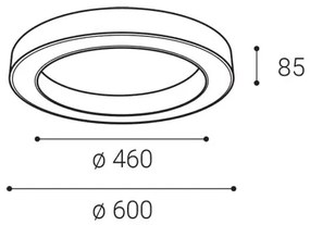 LED2 - LED Stmívatelné stropní svítidlo SATURN LED/50W/230V 3000K/4000K černá