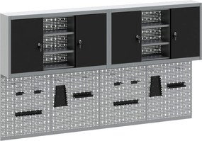 Sada pracovních skříní 4 ks Černá Práškově lakovaná ocel 3321406