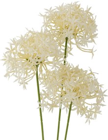 Bloomingville Umělá květina Allium White 63 cm, krémová barva, plast