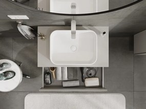 Mexen Rivel, koupelnová skříňka 80 cm, 2 zásuvky, drážkovaná, šedá matná, 91A20-08047-2-BFF62