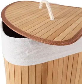 COMPACTOR Koš na prádlo Bamboo - rohový přírodní / 40 L / 35 x 35 x v6