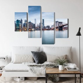 Vícedílný obraz Panoramatický Výhled Na Město New York Nedostatek Nedostatek Plátno Canvas 240x150