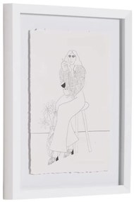 Černobílý obraz Kave Home Mellea 40 x 30 cm