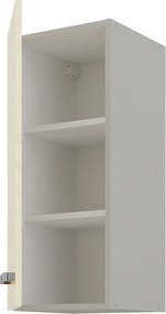 KARMEN | horní skříňka 30 G-72 1F policová | 30 cm | světle šedá/krémová lesk