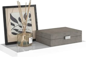 Plovoucí nástěnná police bílá vysoký lesk 50 x 23,5 x 3,8 cm MDF 323745