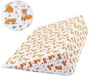 Bellatex Klínový podhlavník 80x50x20 cm Lištičky Oranžová,Bílá