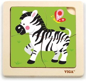 Praktické dřevěné puzzle Viga, Zebra