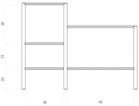 Knihovna z dubového dřeva v přírodní barvě 115x86 cm Pola – The Beds