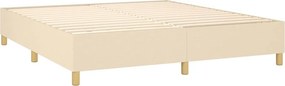 Box spring postel s matrací krémová 160x200 cm textil 3128538