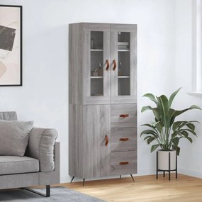 Skříň highboard šedá sonoma 69,5 x 34 x 180 cm kompozitní dřevo,  3198447