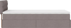 Osmanský rám postele s matrací taupe 80x200cm textil 3311501