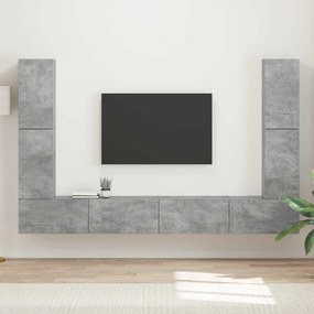 Sestava TV skříněk 8 ks Betonově šedá Kompozitní dřevo 3409135