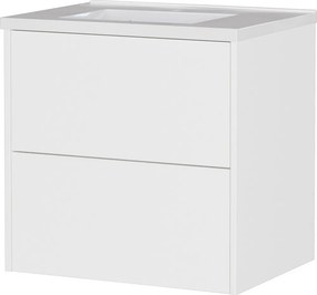 Bílá matná závěsná skříňka pod umyvadlo 61x61 cm Bodera – Germania
