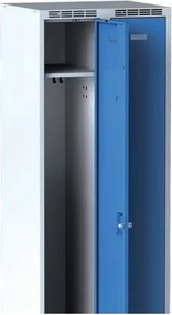 Kovová šatní skříňka S7, 2 oddíly, 1800 x 600 x 500 mm, demont, otočný zámek, grafitové dveře