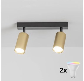 Brilagi - LED Stmívat. bodové svítidlo SELE GOLDEN 2xGU10/6,5W/230V černá/zlatá