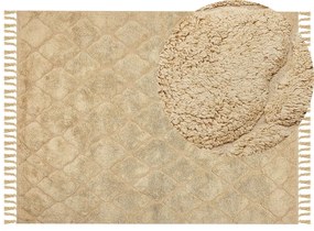 Bavlněný koberec 160 x 230 cm béžový SANLIURFA Beliani
