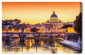 Obraz Řím Ve Večerních Hodinách Nedostatek Nedostatek Přírodní plátno 100x70