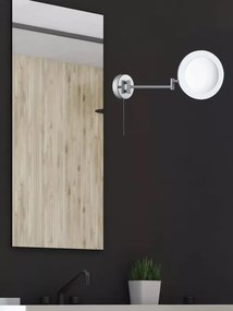 Searchlight 1456CC Zvětšovací polohovatelné zrcadlo s LED osvětelním MIRROR IP44, spínač