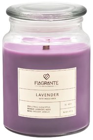 FLAGRANTE vonná svíčka s dřevěným knotem Lavender 511 g