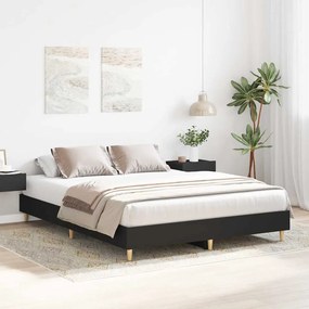 Rám postele bez matrace černý 150x200 cm Technické dřevo 3328709