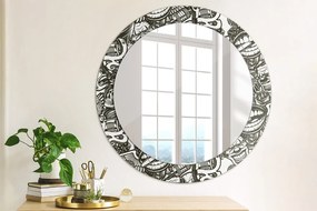 Kulaté dekorativní zrcadlo na zeď Abstraktní tekutina fi 70 cm