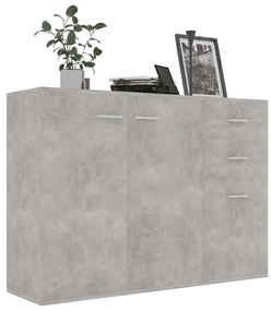 Příborník betonově šedý 105 x 30 x 75 cm dřevotříska - Default Title