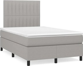 Box spring postel s matrací světle šedá 120 x 200 cm textil 3141921