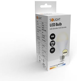 Solight LED žárovka, klasický tvar, 18W, E27, 4000K, 270°, 1710lm