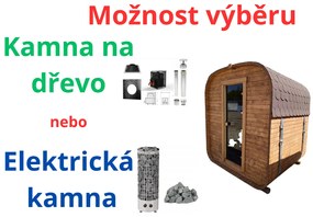 NIKIDO Venkovní zaoblená sauna na dřevo nebo elektřinu LILLY 180x220 pro 4 osoby
