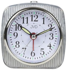 JVD Stříbrný tichý budík s plynulým chodem JVD SRP7503.1